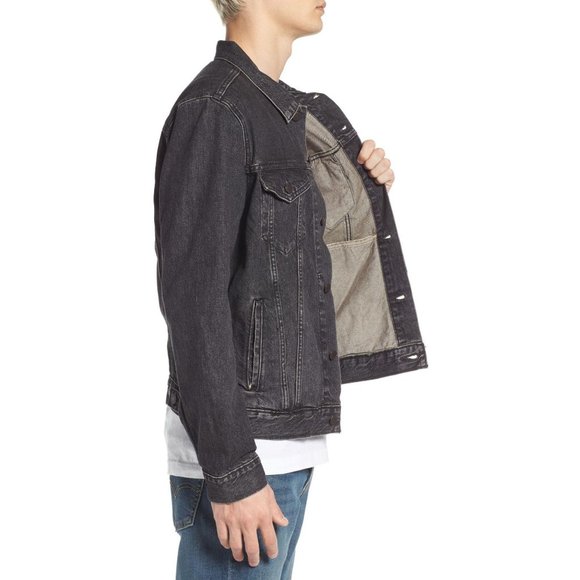 Levi's | Jackets & Coats | New Levis Premium Trucker Fegin Grey Denim ...